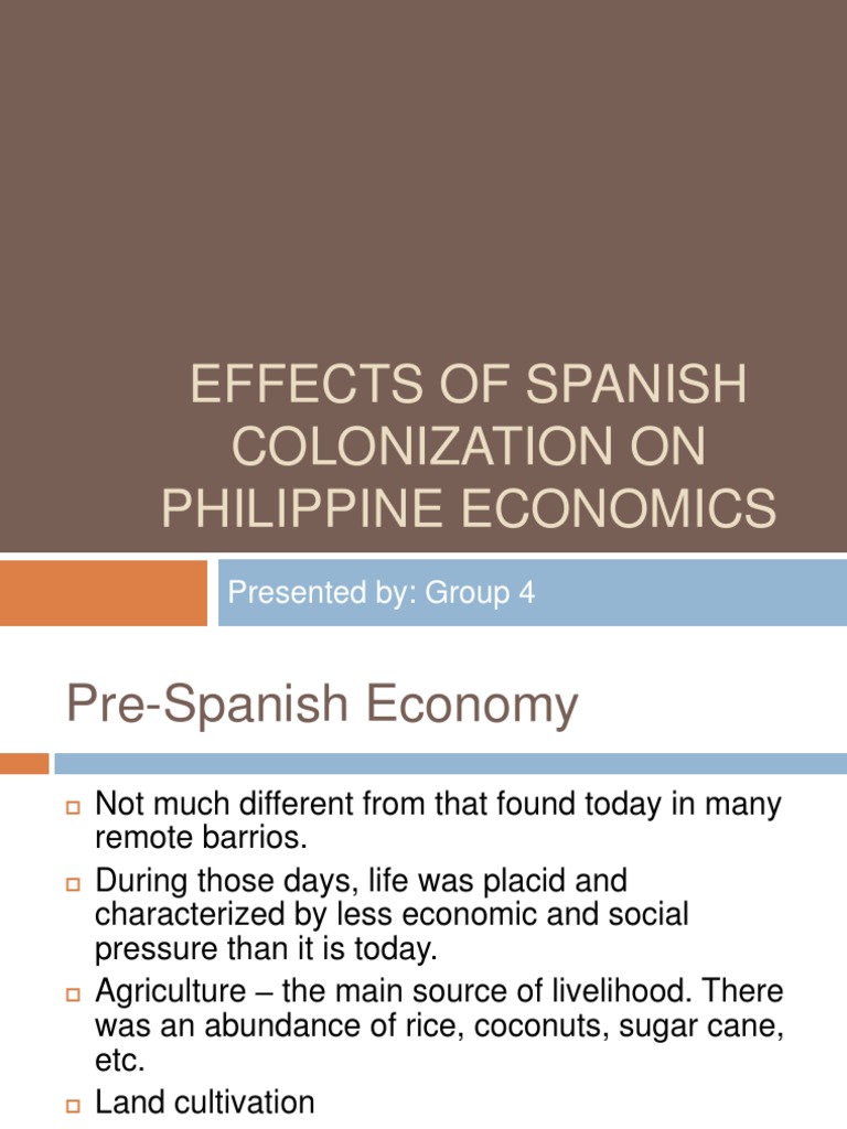 Economic Impact of Spanish Colonization | PDF | Philippines | Mercantilism