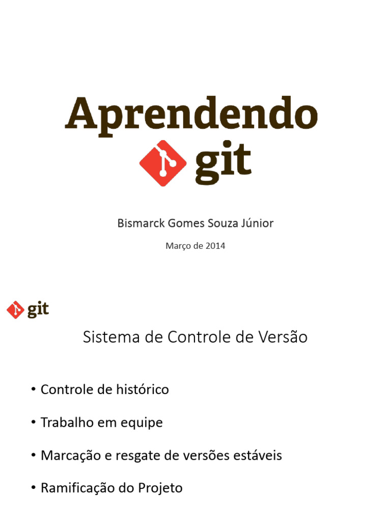 Aprendendo Git | Download grátis PDF | Controle de versão | Software utilitário