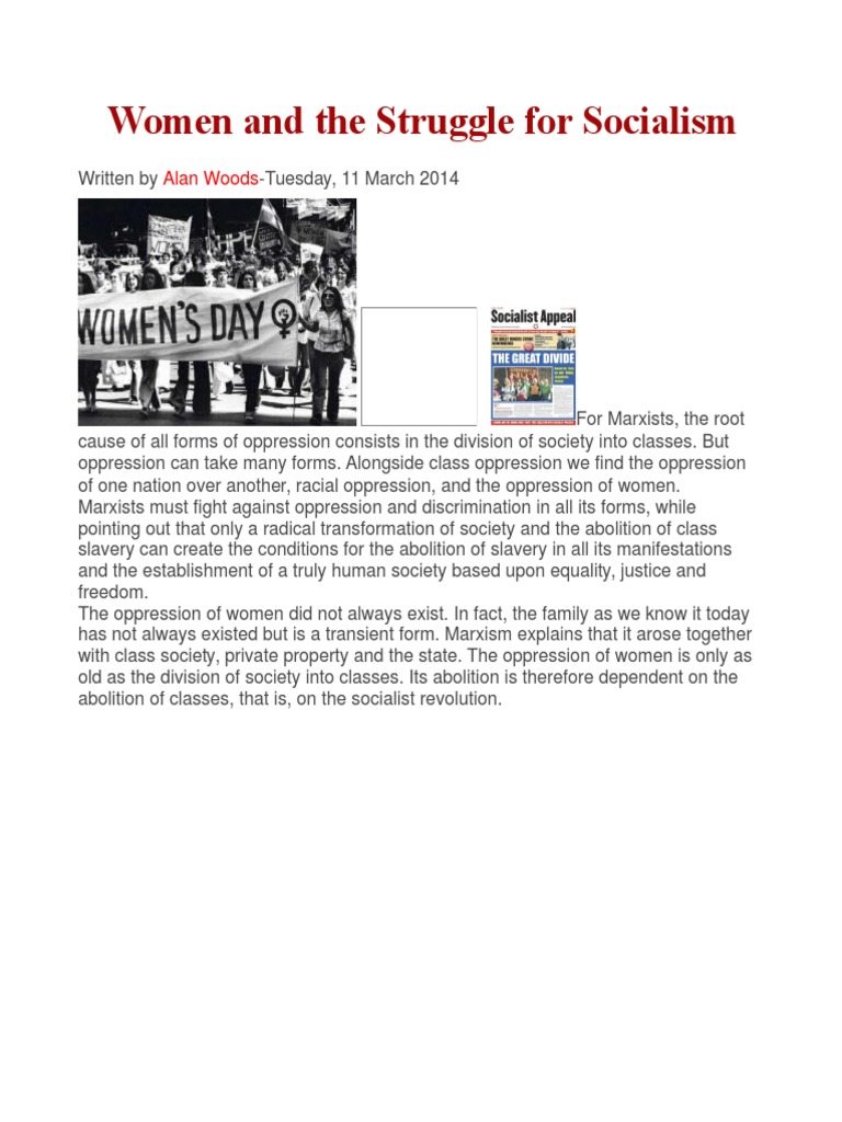 Women and The Struggle For Socialism | PDF | Suffragette | Emmeline ...