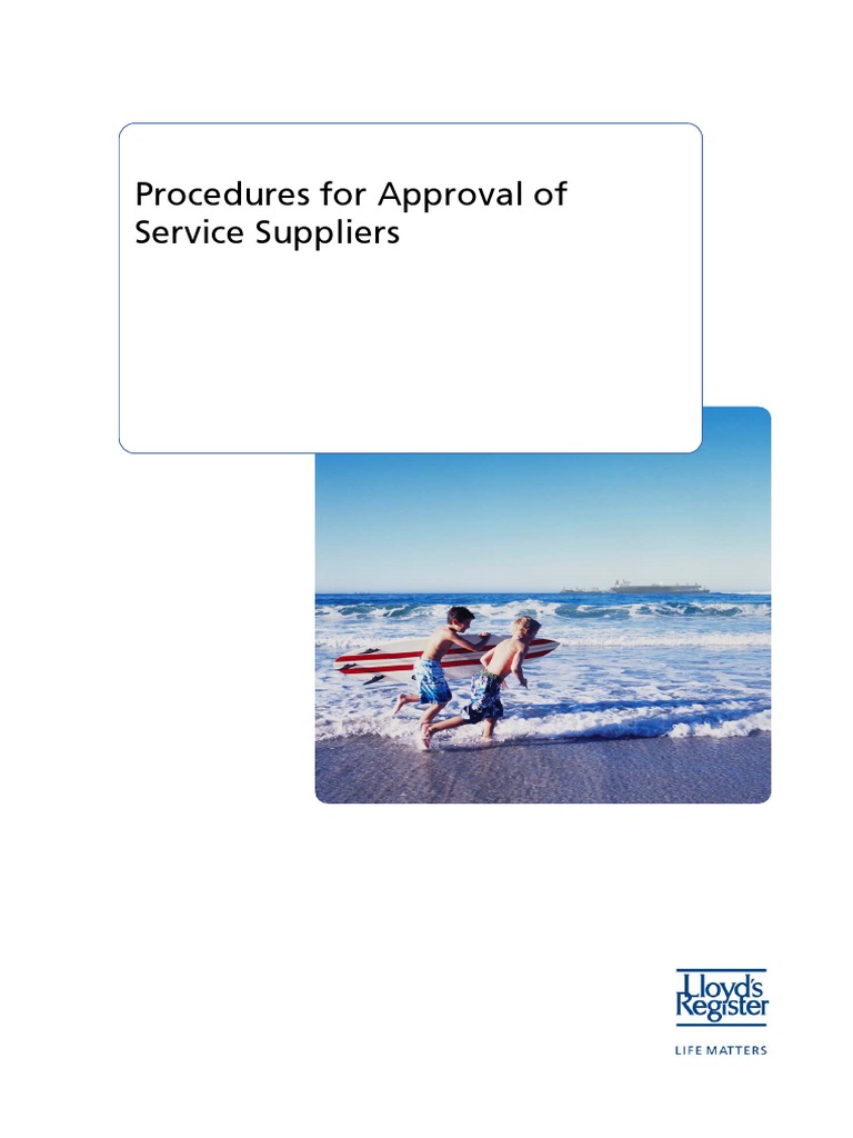 Procedures For Approval of Service Suppliers - v10!01!12 | PDF | Iso ...