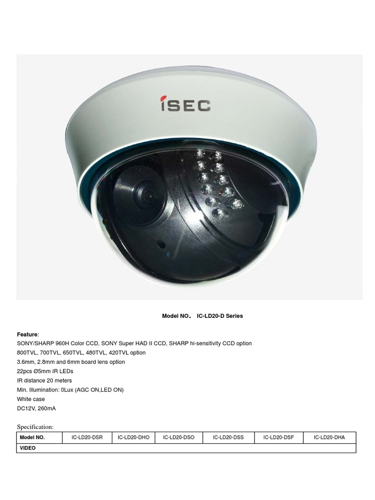 CCTV Camera | PDF | Charge Coupled Device | Video