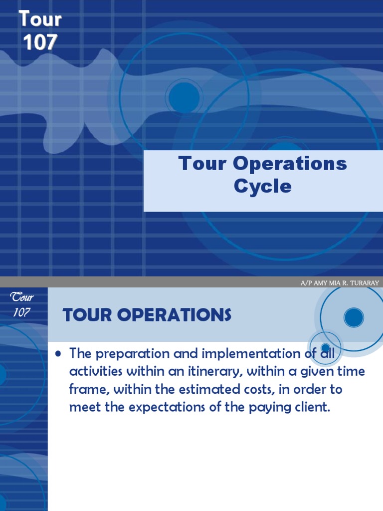 Tour Operations Cycle | PDF | Tourism | Fee