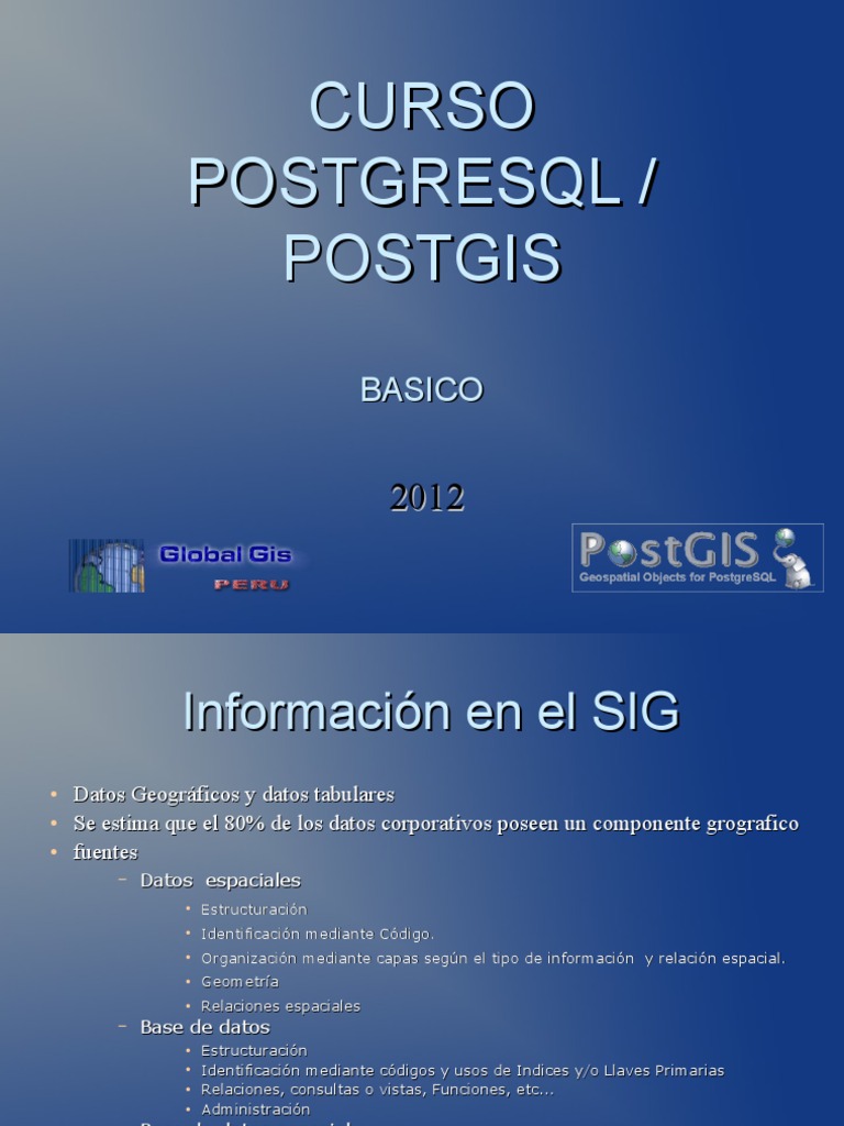 Curso Postgis | PDF | Comillas | Software de la aplicacion