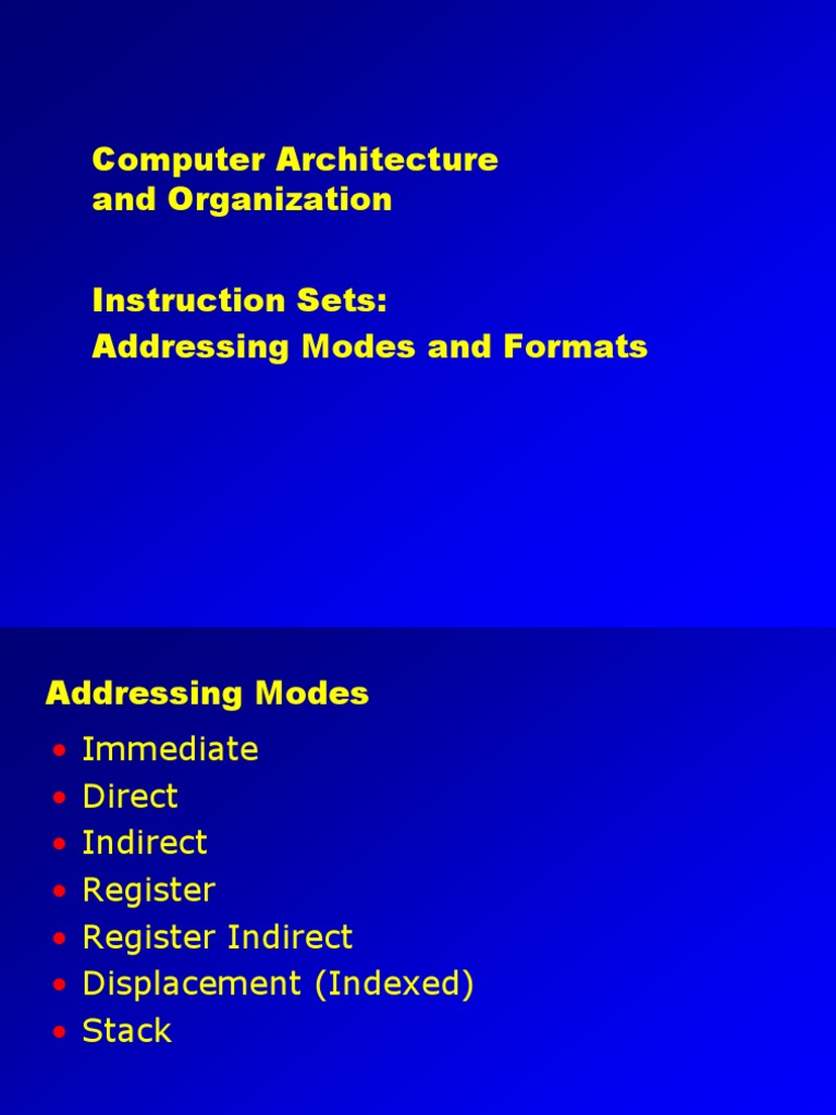 Addressing Modes | PDF | Instruction Set | Computer Hardware