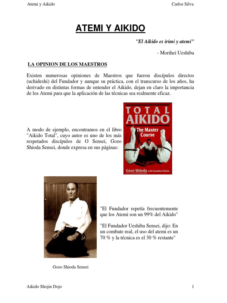 Atemi y Aikido PDF | PDF | Aikido | Kárate