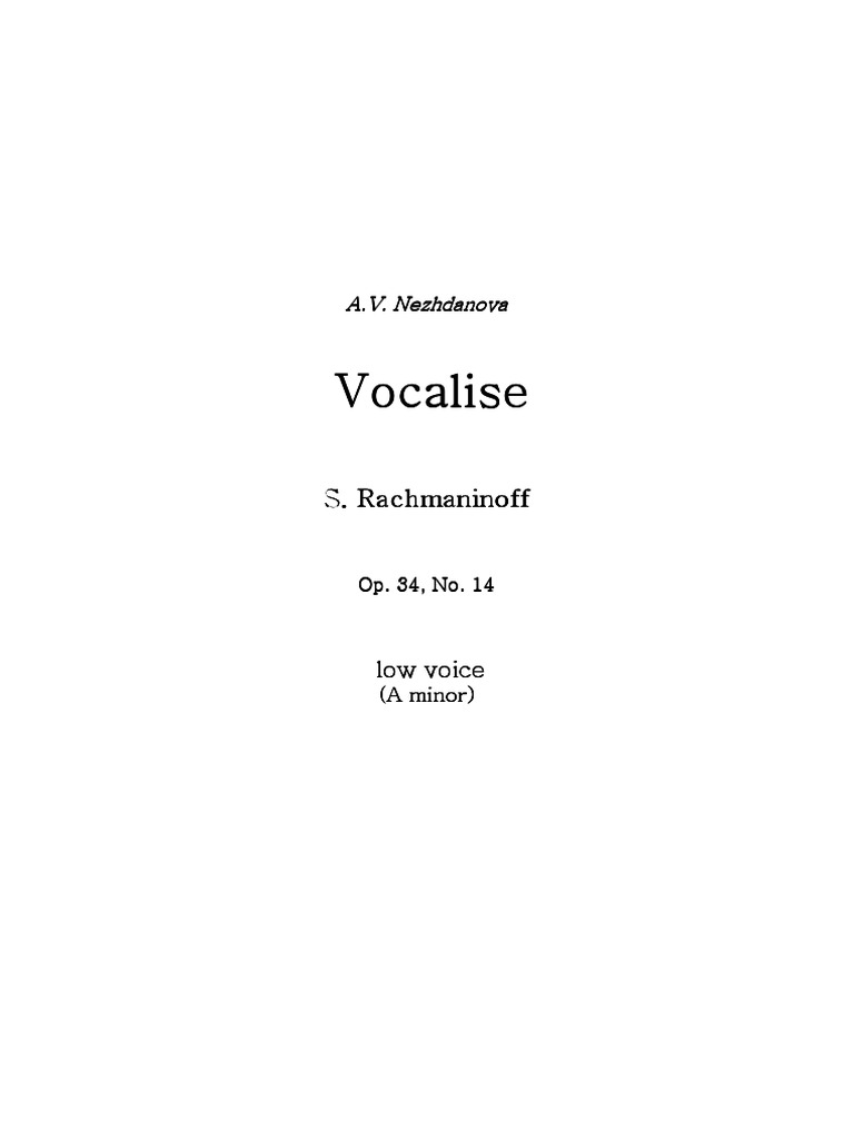 Vocalise | PDF | Brevet