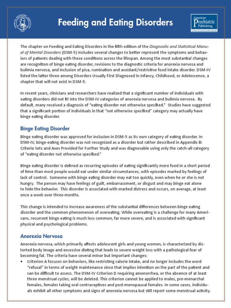 Dsm 5 Eating Disorders | Binge Eating Disorder | Eating Disorder