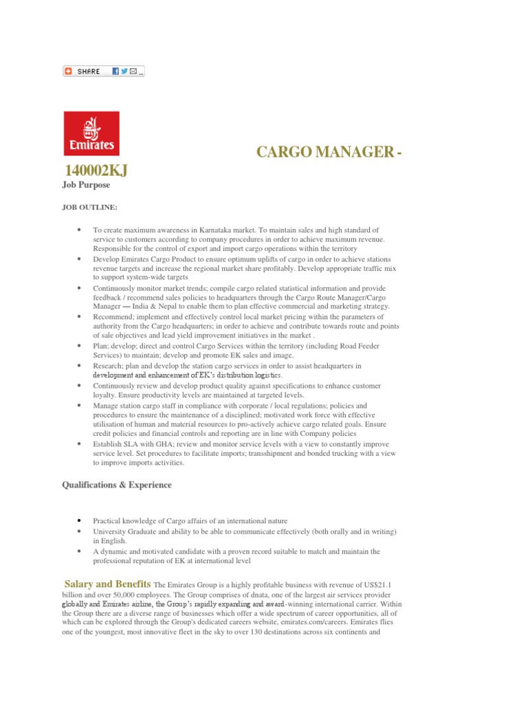 Dnata | PDF | Emirates (Airline) | Cargo