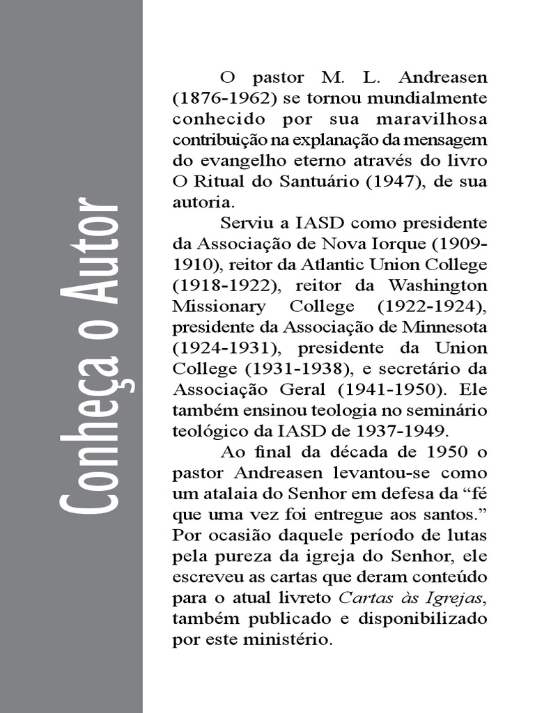 A Última Geração - M. L. Andreasen | PDF | Santo | Pecado