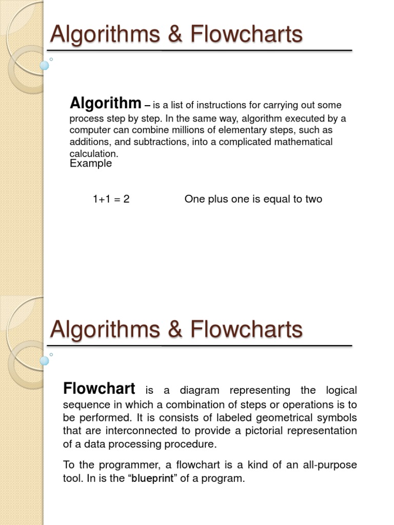 Final Topic (Algorithms & Flowcharts) | PDF | Algorithms | Input/Output