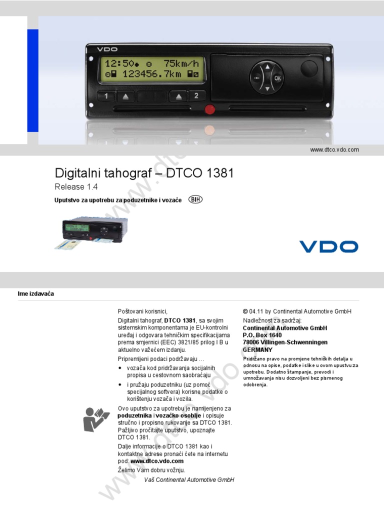 Uputstvo-Digitalni-tahograf-VDO-DTCO-1381-1.4