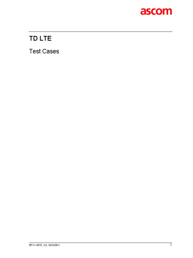 Td Lte Test Cases Pdf Lte Telecommunication File Transfer Protocol