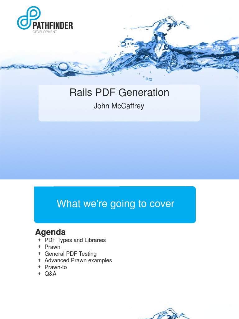 Ruby and Rails PDF Generation With Prawn, by John McCaffrey at WindyCityRails 09 | Download Free ...