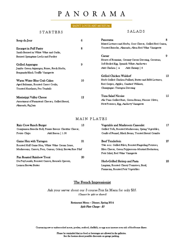 Panorama Dinner Menu | PDF