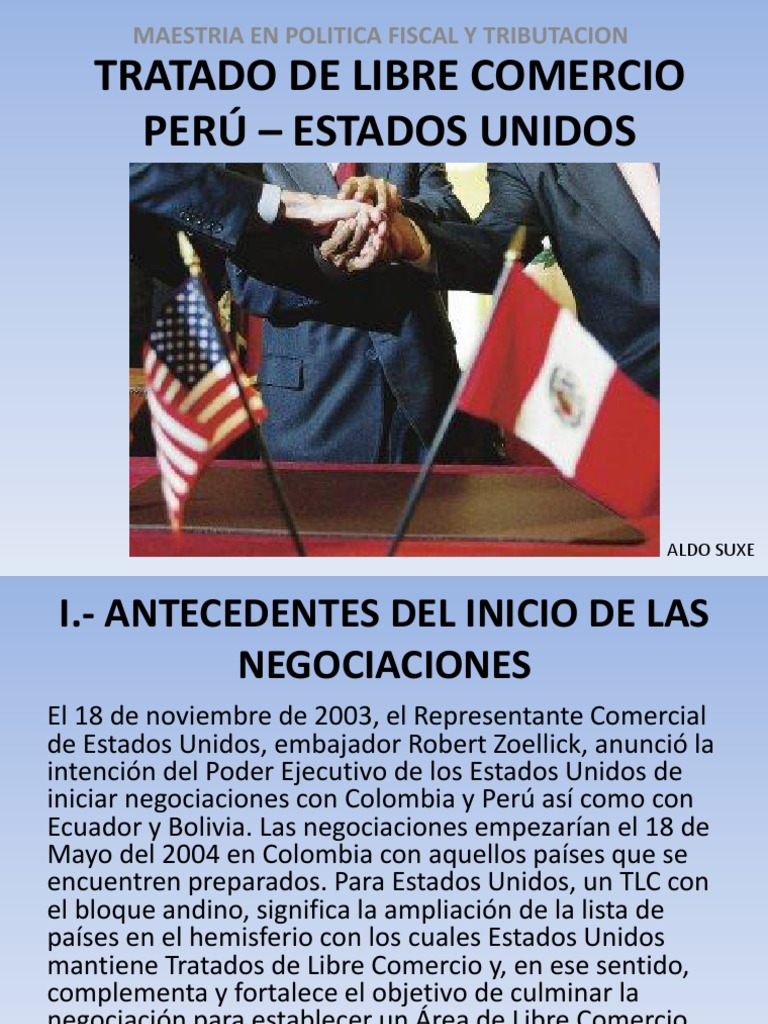 TLC PERÚ – ESTADOS UNIDOS 5 AÑOS DESPUES | Tratado de Libre Comercio ...