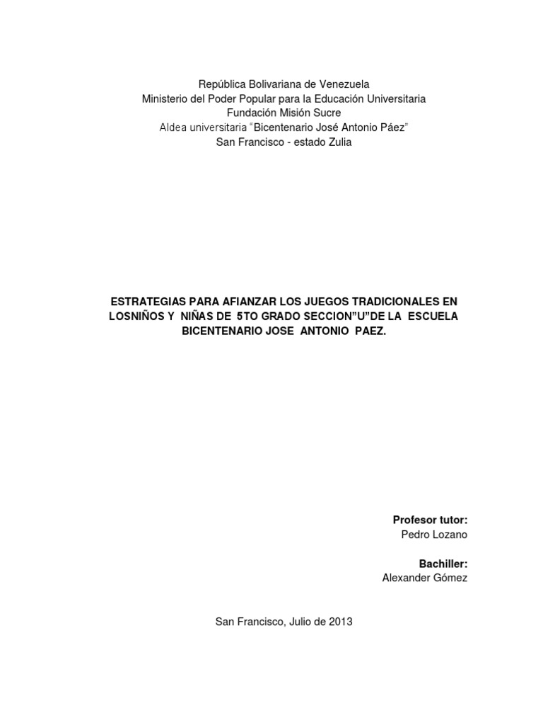 Proyecto Alexander 2013 | PDF