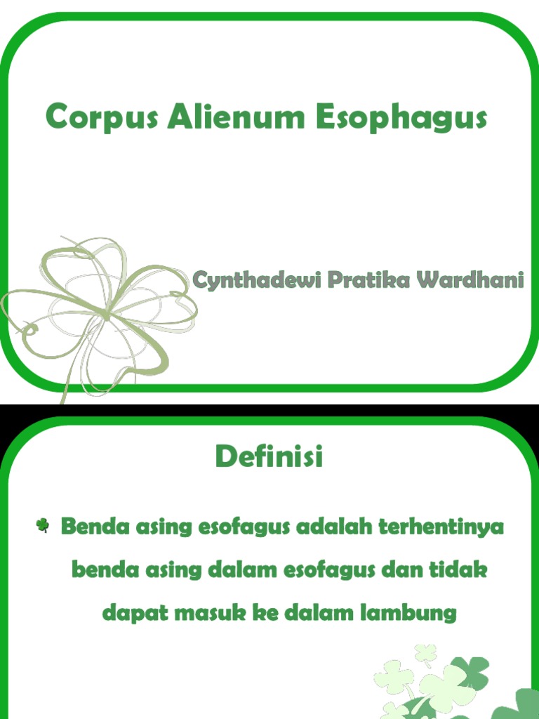 Corpus Alienum Esofagus | PDF