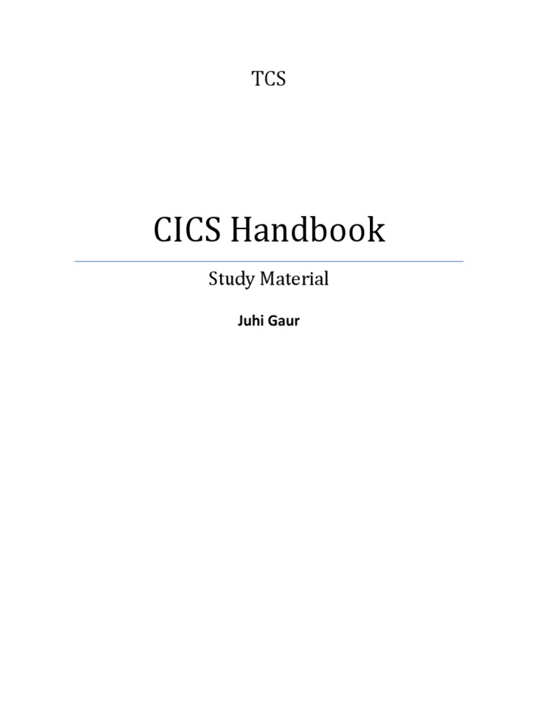 CICS Handbook: BMS and Programming Guide | PDF