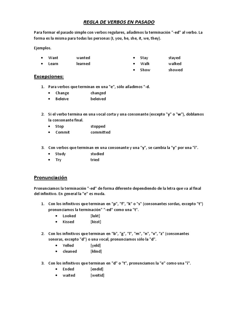 Verbos Pdf Pdf Conjugación Gramatical Reglas