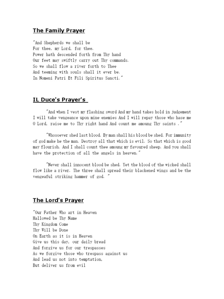 Boondock Saints' Prayers | Lord's Prayer | Religious Behaviour And ...
