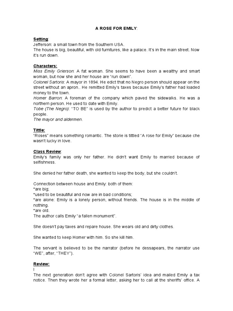 A Rose For Emily | PDF