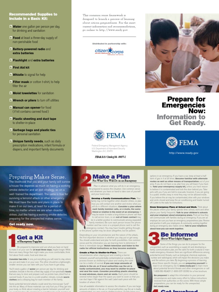 Emergency Preparedness Brochure | PDF | Emergency Management | Federal ...