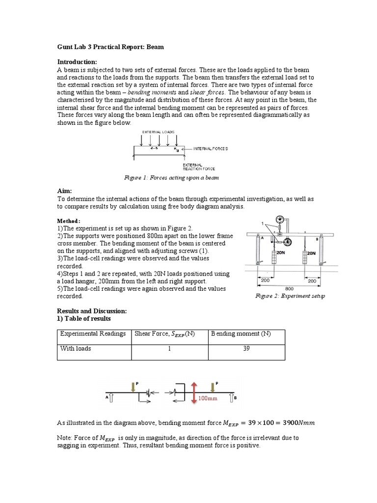 Practical Report | PDF | Bending | Beam (Structure)