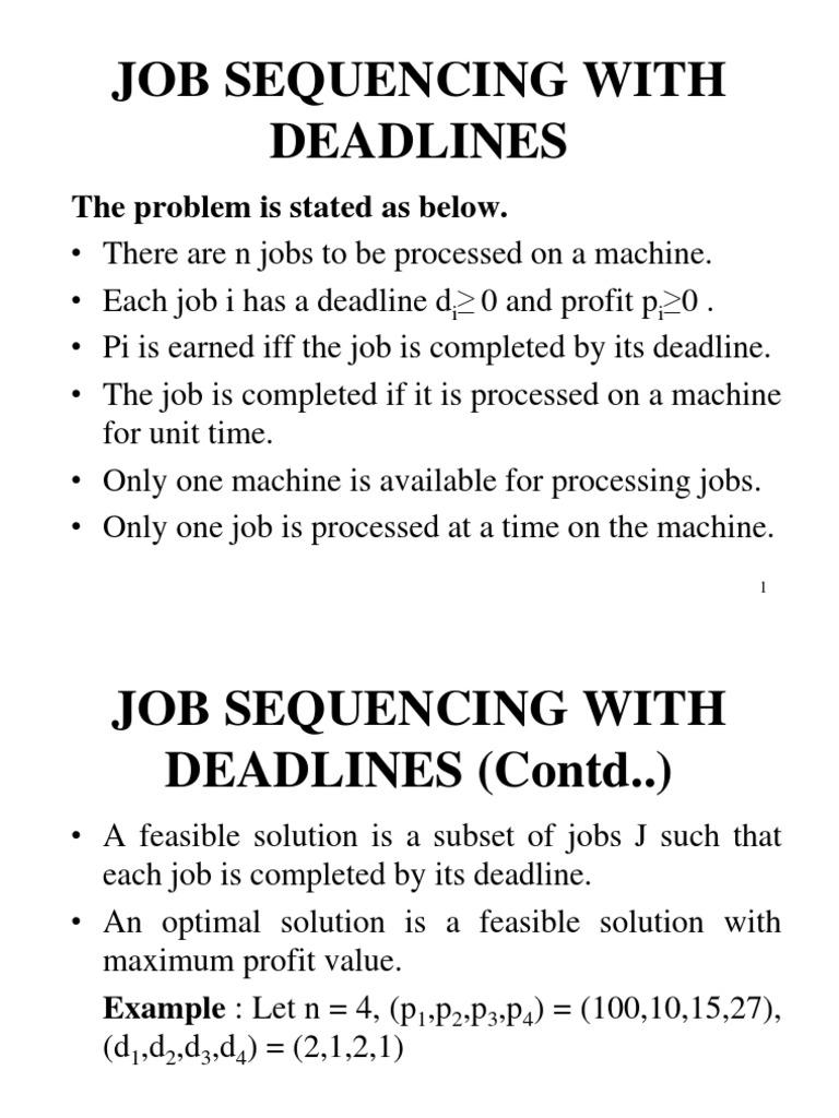 Job Scheduling1 | PDF | Mathematical Concepts | Teaching Mathematics