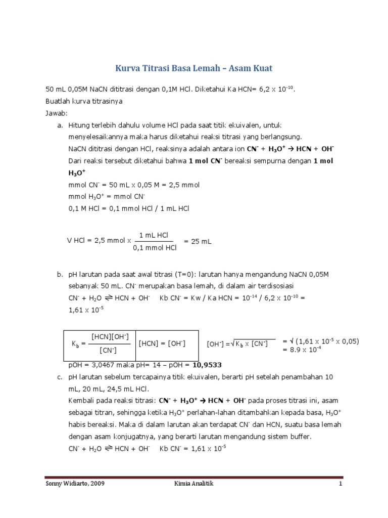 Cara Membuat Kurva Titrasi | PDF