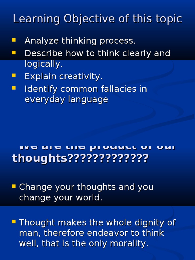 Clear Thinking | PDF | Fallacy | Thought