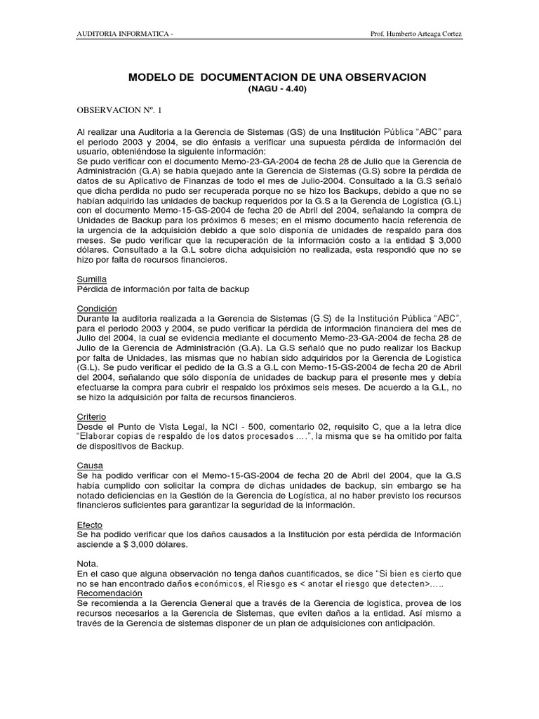 A - Formato Documentaci N - NAGU - 440 | PDF | Apoyo | Informática