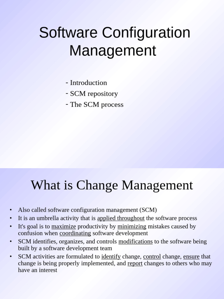 Software Configuration Management | PDF | Version Control | Software Development