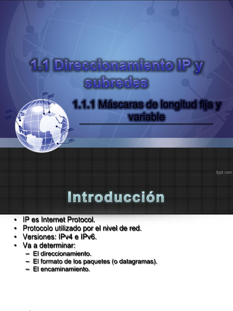 1.1 Direccionamiento IP | Descargar gratis PDF | Dirección IP | Protocolos de internet