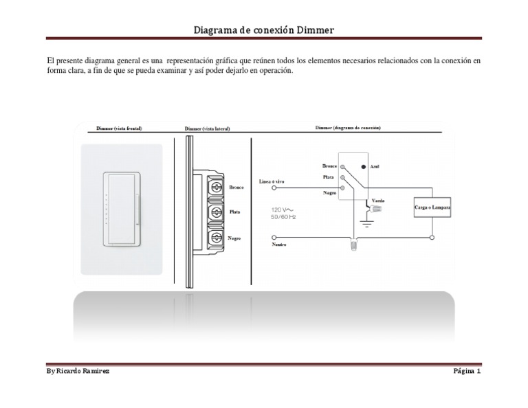 Diagrama para Conexion Dimmer | PDF