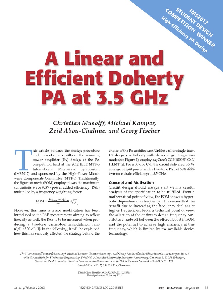 Doherty PA 2012 | PDF | Amplifier | Computer Engineering