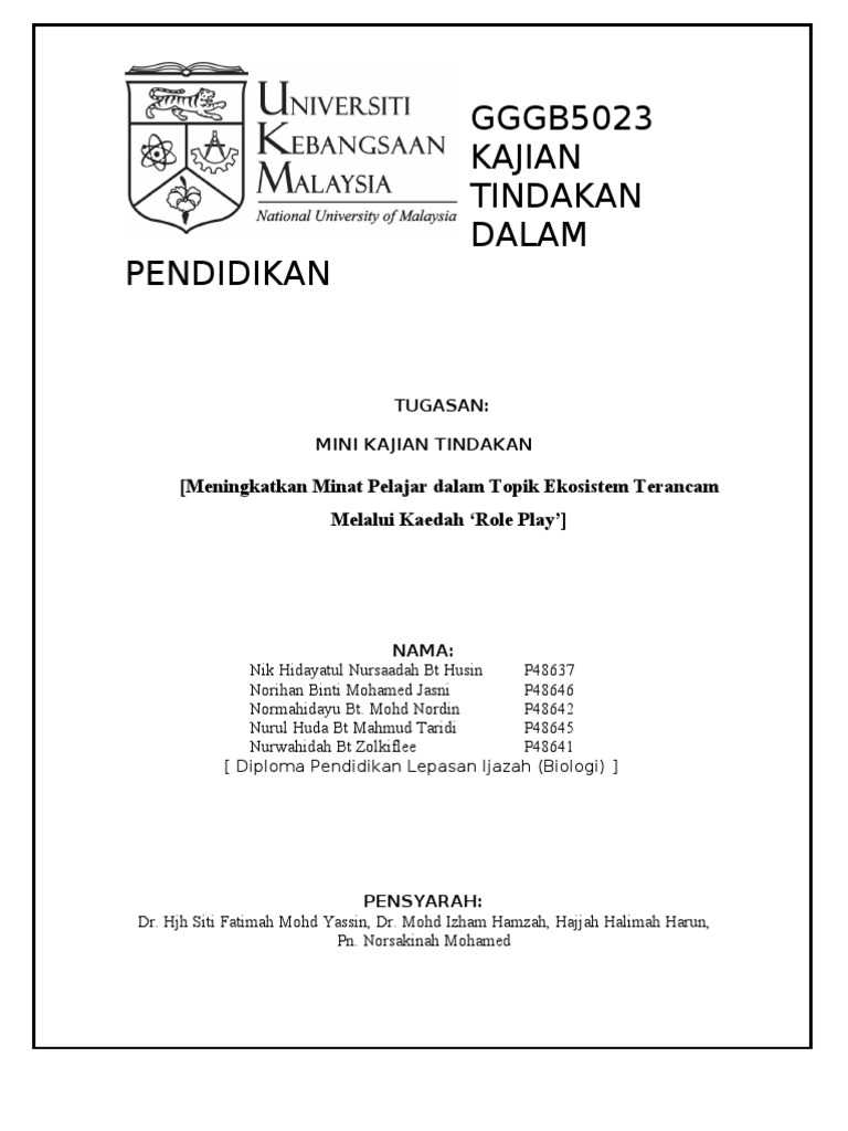 Gggb5023 Mini Kajian Tindakan A | PDF