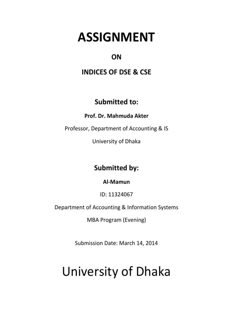 Indices Calculation Methodology of DSE & CSE | PDF | Stock Market Index ...