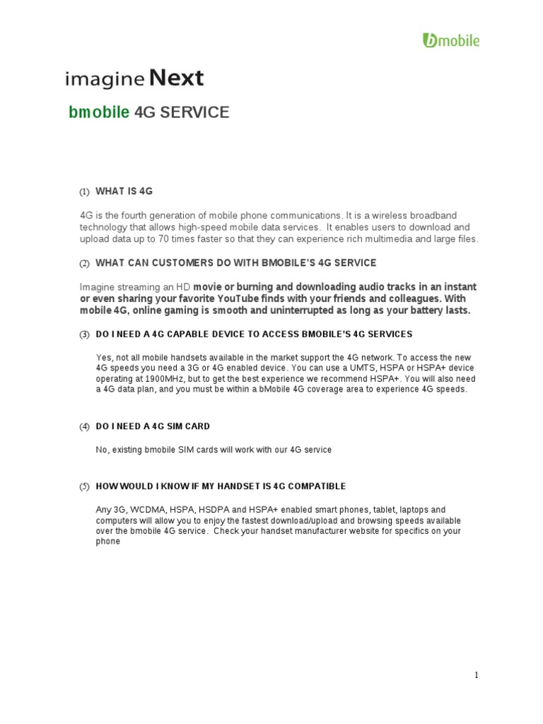 Bmobile 4G Service Guide: An Overview of Bmobile's 4G Network Features ...