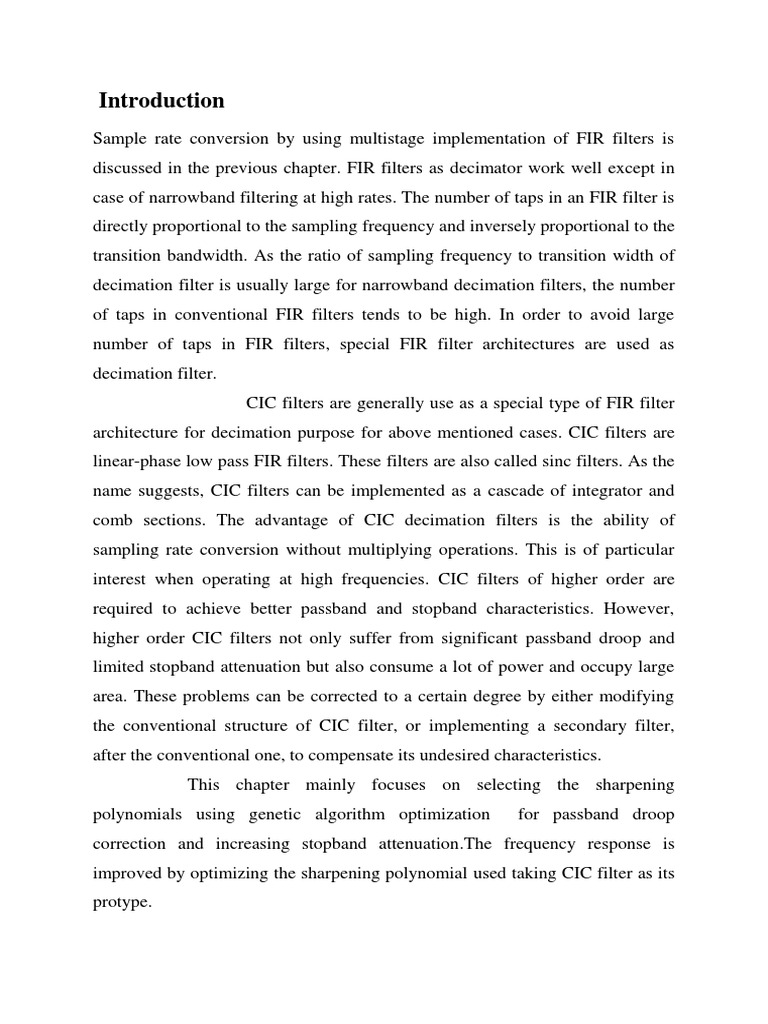 CIC Filter Sharpening Techiques | PDF | Electronic Engineering | Electronics