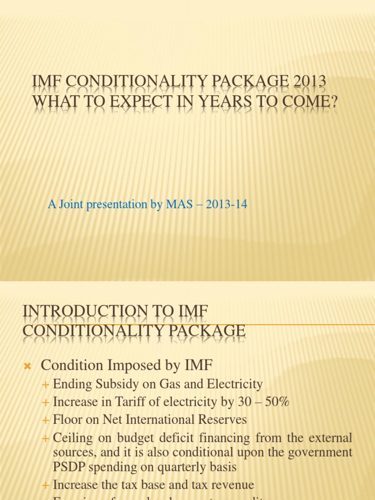 IMF Conditionality Package 2013 | Download Free PDF | International ...