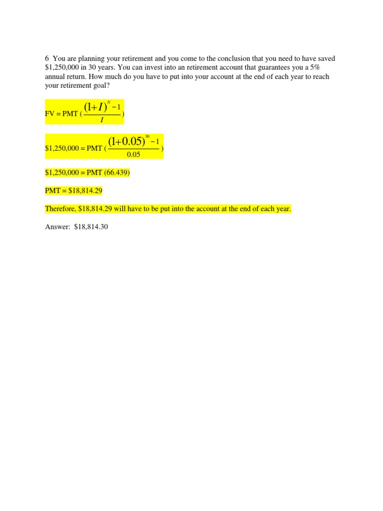 Retirement Savings Calculation Guide | PDF