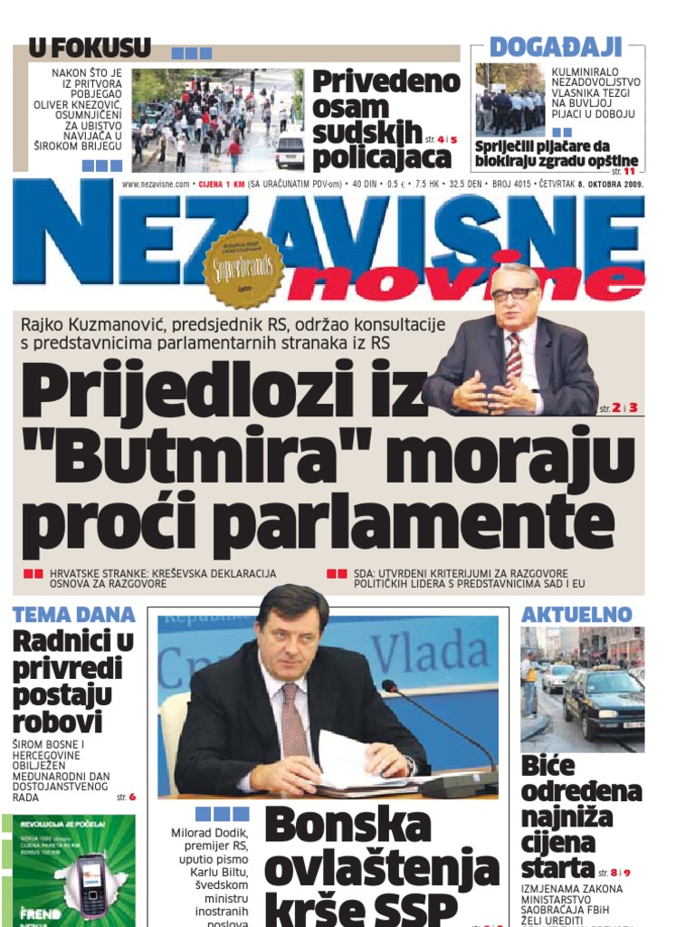 Nezavisne 091008 | PDF