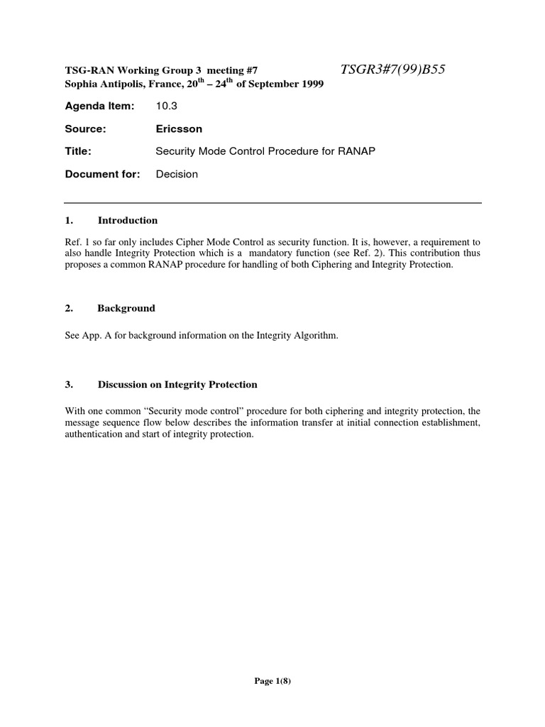 Security Mode Reject (Failure in The Radio Interface Procedure) r3 ...