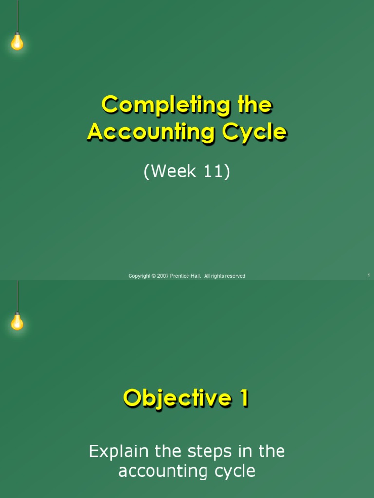 Week11-Completing The Accounting Cycle | PDF | Debits And Credits | Expense
