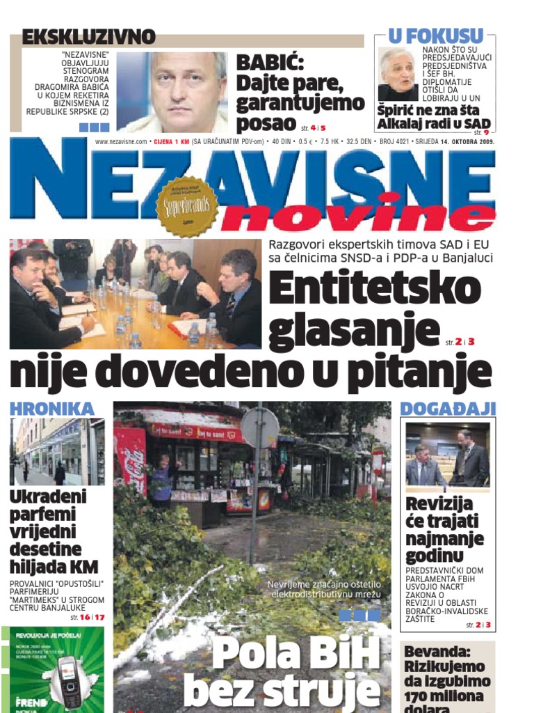 Nezavisne 091014 | PDF