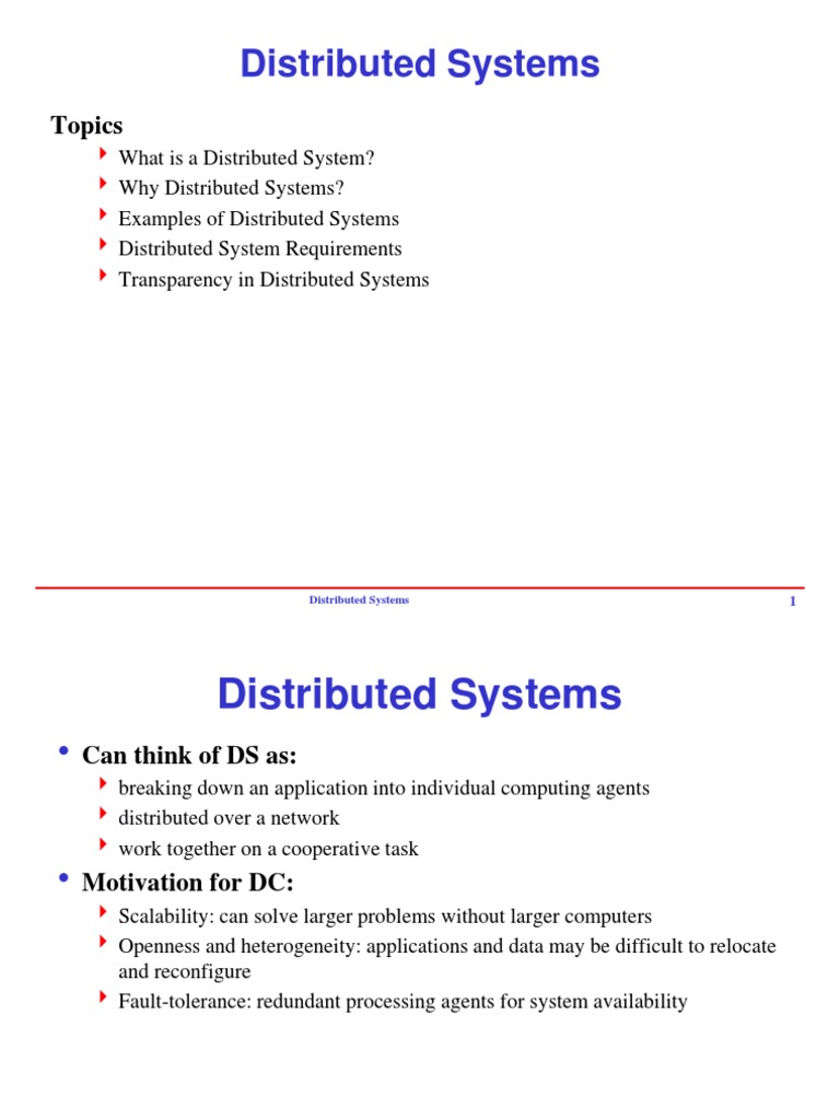 Distributed Systems: Topics | PDF | Distributed Computing | Scalability Distributed Systems: Topics | PDF | Distributed Computing | Scalability
