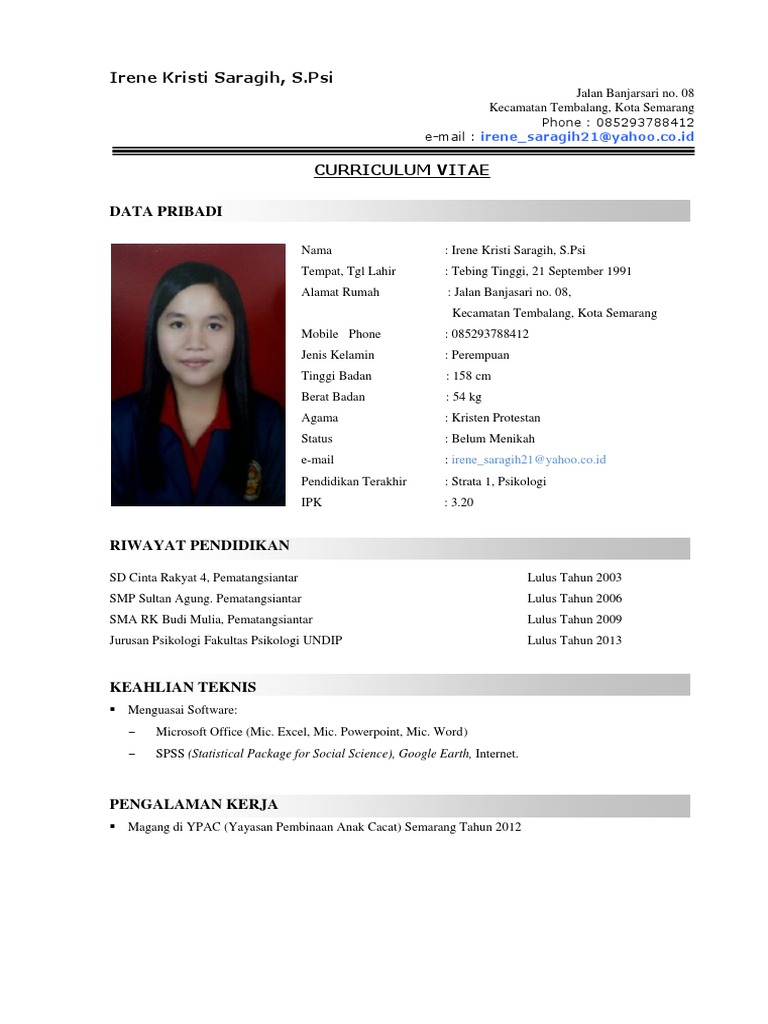 CV Irene | PDF