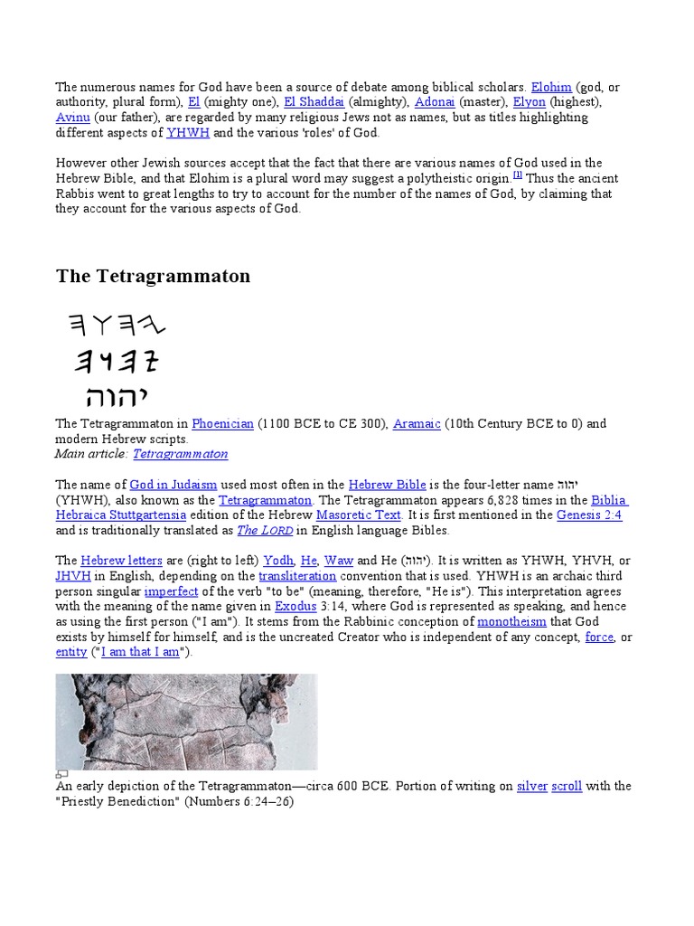 Names Of God In Judaism Pdf Names Of God In Judaism Tetragrammaton