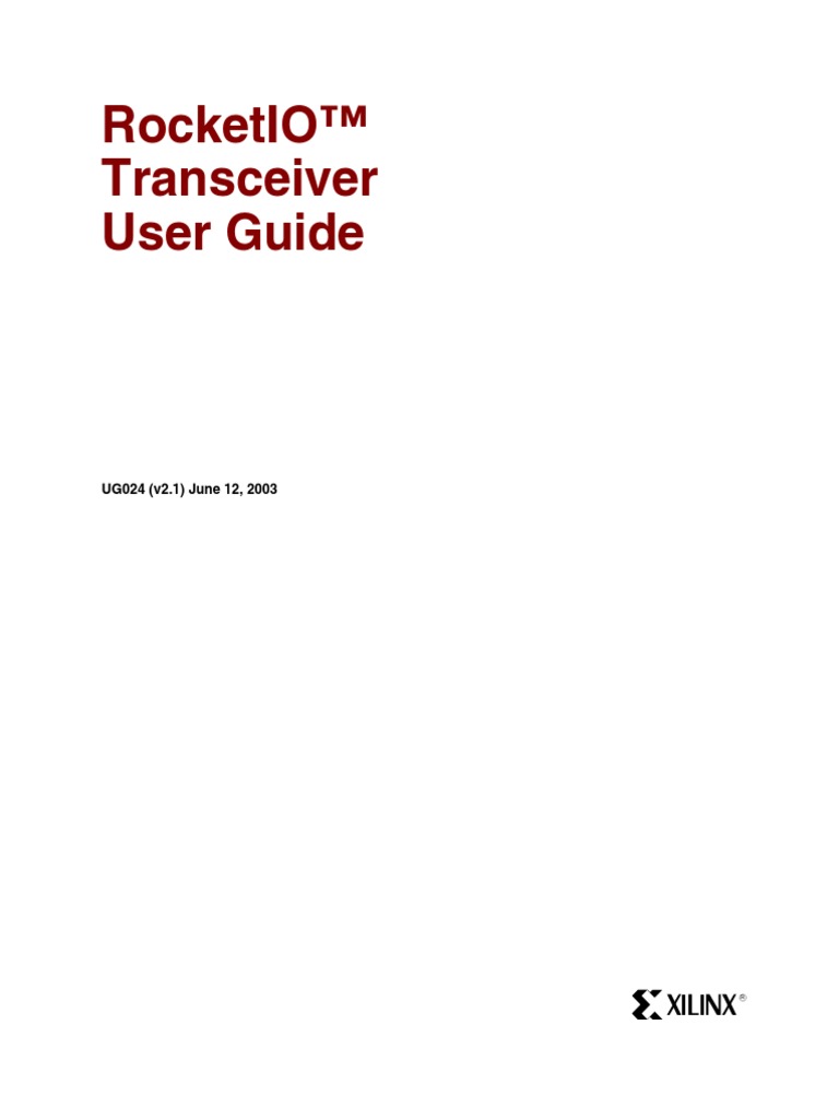 Rocket IO Transceiver User Guide | PDF | Copyright Infringement ...