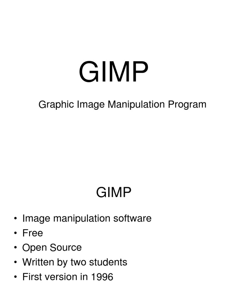 Introduction To GIMP | PDF | Adobe Photoshop | Computer Graphics
